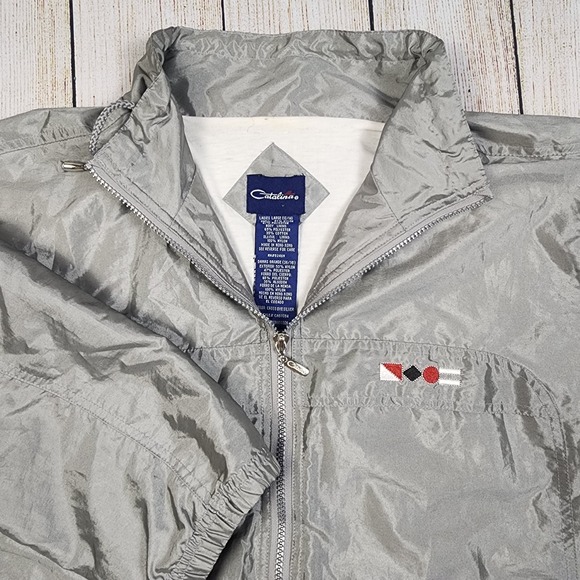 Catalina | Jackets & Coats | Vintage Catalina Silvergray Windbreaker ...